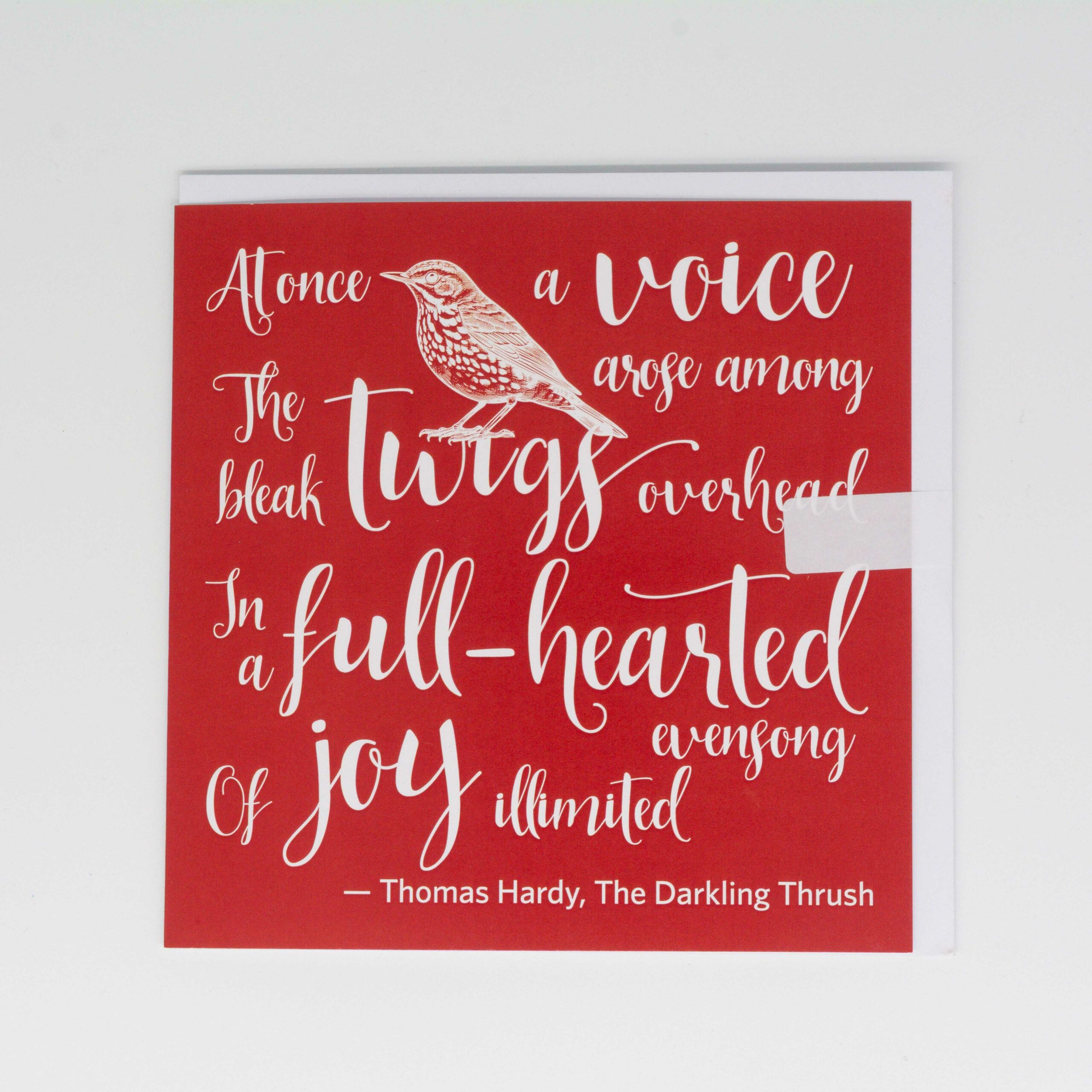 Hardy’s Greeting Card – The Darkling Thrush – Dorset Museum & Art Gallery